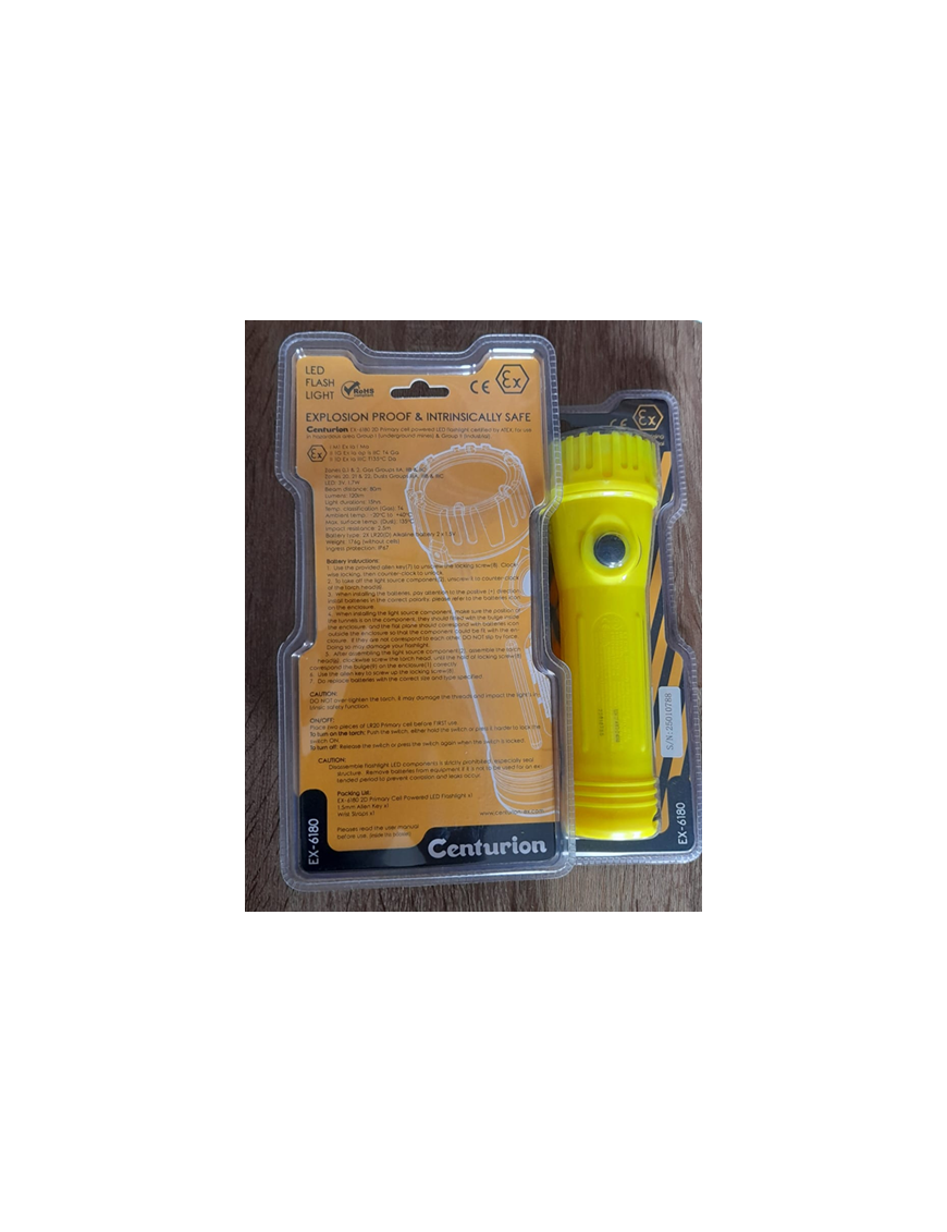 ATEX approved battery operated safety hand torch |Centurion ...